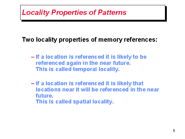 Locality Properties of Patterns Locality Properties of Patterns