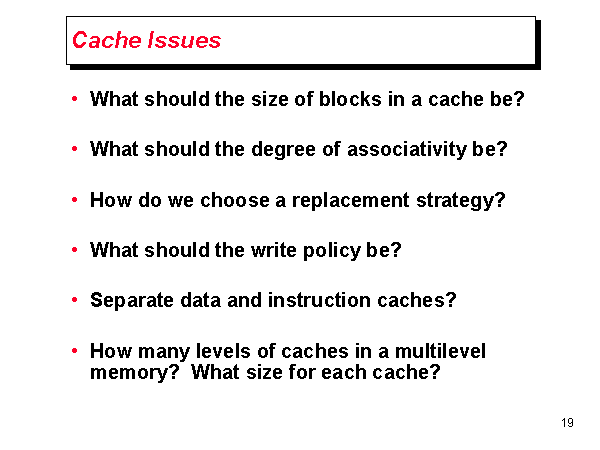 Cache Issues