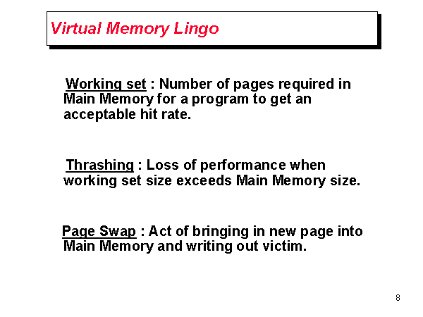 Virtual Memory Lingo