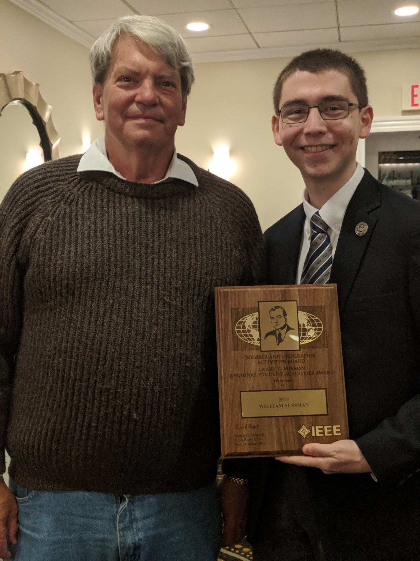 IEEE Region 1 Student Activities Award | Will Sussman